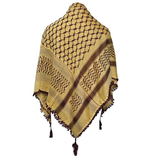 Unisex Maroon Mustard Yellow Arab Head Scarf Wrap Shemagh Arafat ...