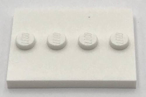 Lego New White Tiles Flat Smooth Modified 3 x 4 w/ 4 Studs in Center ...