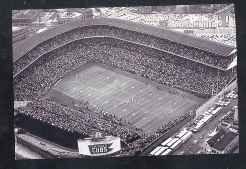 REAL PHOTO CHICAGO BEARS NFL WRIGLEY FIELD FOOTBALL STADIUM POSTCARD ...