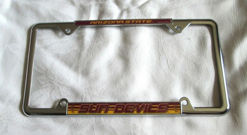 ARIZONA STATE SUN DEVILS CHROME LICENSE PLATE FRAME #16 - NEW | eBay