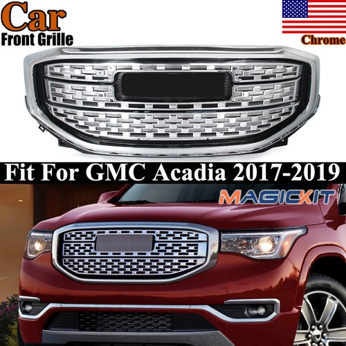 For 2017 2018 2019 GMC Acadia Denali Front Upper Grille Assembly Chrome ...