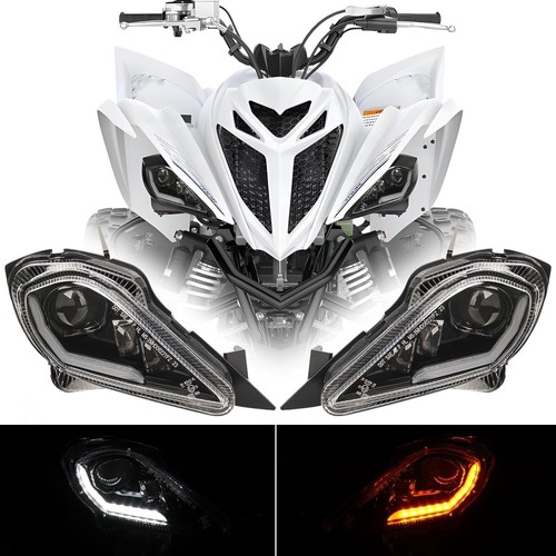 2PCS LED Headlights Head Lamps For Yamaha YFZ 450 Raptor 350 700 700R ...
