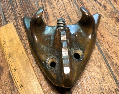 VINTAGE CAST BRONZE BOW HEADSTAY, CHOCKS FITTING, GREAT AGE/PATINA!! | eBay
