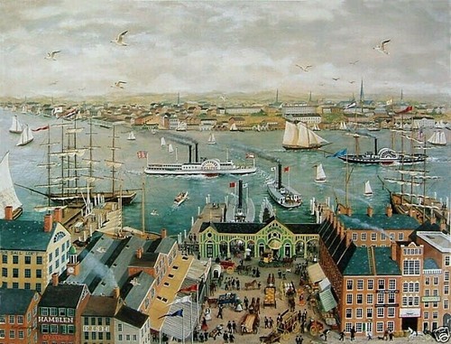 The SOUTH STREET SEAPORT - NY, Karl Doerflinger S/N Lithograph, near ...