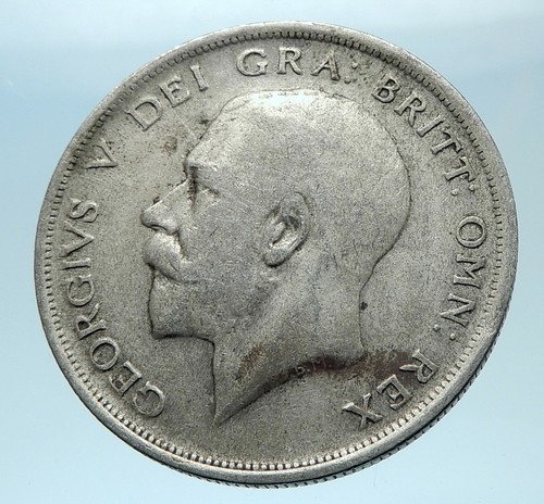 1920 Great Britain United Kingdom UK King GEORGE V Silver Half Crown ...