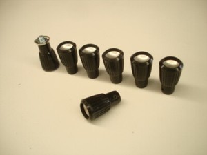 FORD FALCON XK/XL/XM/XP DASH KNOBS X7 (BLACK/CHROME) - REPRO
