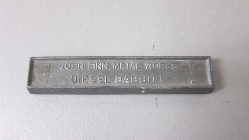 JOHN FINN METAL WORKS DIESEL BABBITT NICKEL 2 LB. 5 OZ. BAR - FREE ...