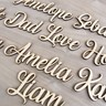 Script names, letters or words. Wooden 3.2mm thick High Quality MDF ...