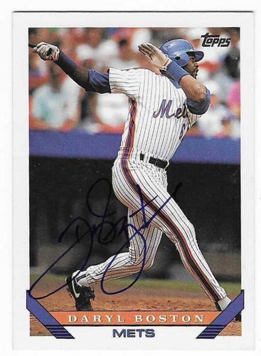 DARYL BOSTON 1993 TOPPS AUTOGRAPHED SIGNED # 399 NEW YORK METS | eBay