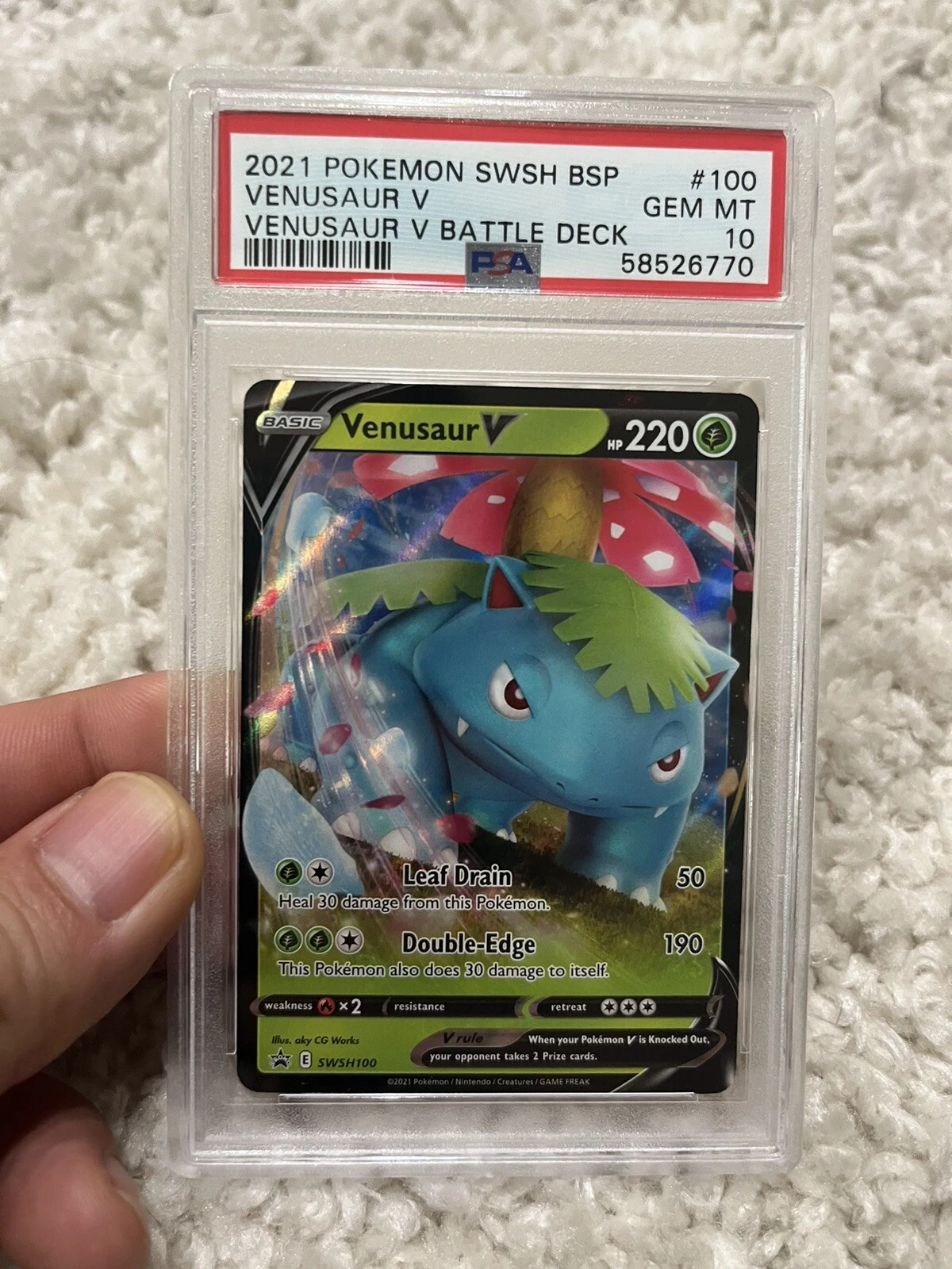 Venusaur V 2021 Sword & Shield: Black Star Promo #SWSH100 V Battle Deck ...