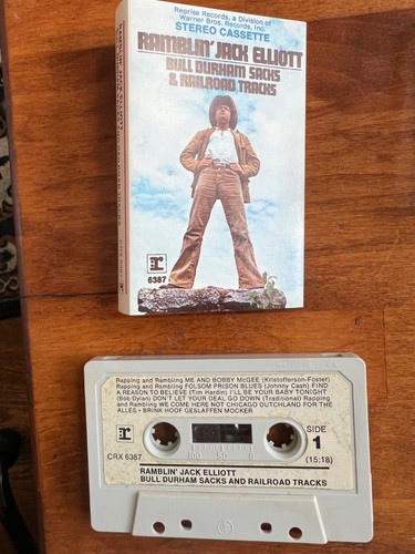 Ramblin Jack Elliot "Bull Durham Sacks & Railroad Tracks" cassette | eBay