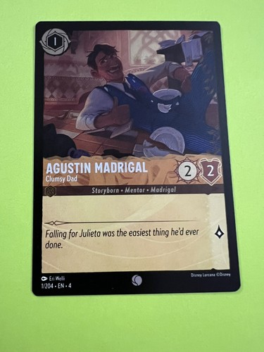 Agustin Madrigal - Clumsy Dad Foil #1/204 Ursula's Return Disney ...