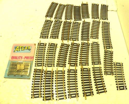 ATLAS SNAP TRACK 28 PIECES HO SCALE CURVE SMALL SIZES 1/3 18 RAD WITH ...