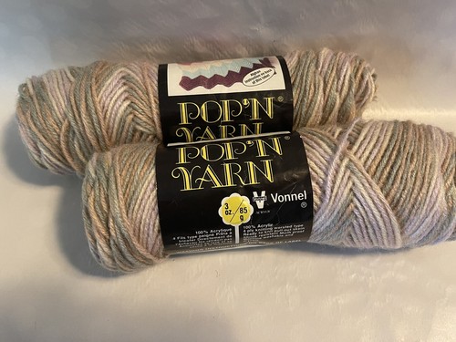 Lot of 2– vintage Vonnel Pop'n Yarn, Baby, 100% Acrylic- 618 earthtones ...