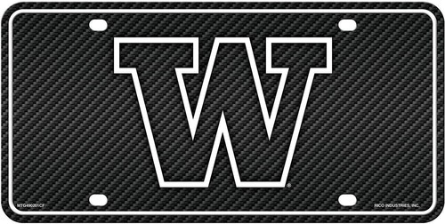 University of Washington Huskies Metal Auto Tag License Plate, Carbon ...