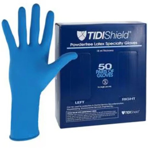Tidi Shield Powder Free 18 ml Latex Specialty Gloves Medium - 50 Pairs ...