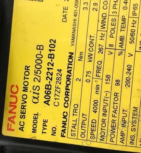 A06B-2212-B102 Fanuc Servo Motor New Fedex or DHL | eBay