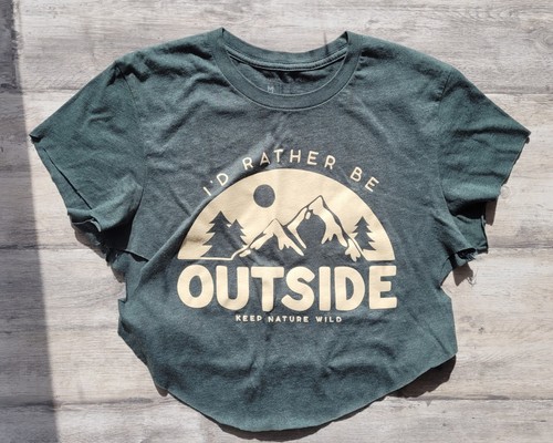 Keep Nature Wild M medium Half shirt Cut Out Sides I'd Rather Be ...