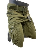 Mens STEINTEX CARGO SHORTS CHARCOAL WASH MMA 32 34 36 38 40 42 44 BLACK ...