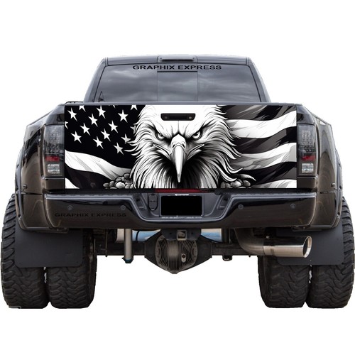 Tailgate Wrap American Flag Eagle Vinyl Graphic Decal Sticker ...