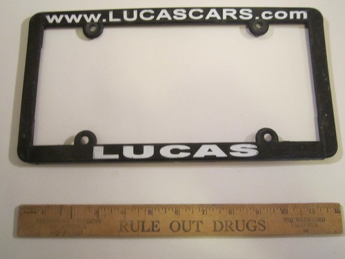 LICENSE PLATE Plastic Car Tag Frame LUCAS CARS 10V | eBay