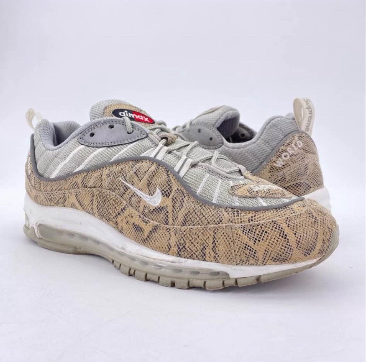 Nike Supreme x Air Max 98 Snakeskin for Sale - Authenticity Nike Supreme x Air Max 98 Snakeskin for Sale - Authenticity