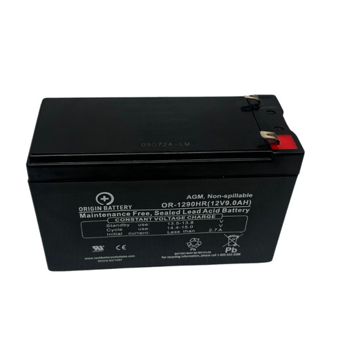 Vision CP1290 Replacement - 12V 9AH SLA Battery F2 Terminal UPS Backup ...