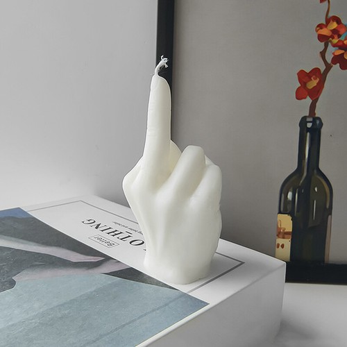Universal Creative Candles Middle Finger Shaped Gesture Scented Candles ...