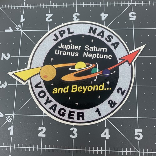 Vintage JPL NASA Sticker Voyager 1&2 Jupiter Saturn Uranus Neptune ...