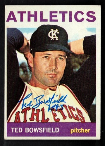 1964 Topps Ted Bowsfield Card #447 Autograph Signed A's | eBay