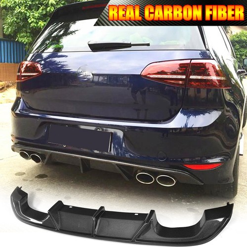 Fits VW GOLF 7 VII MK7 R R-LINE 2014-2017 REAL CARBON Rear Bumper ...
