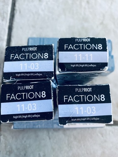 PULP RIOT FACTION 8 LOT of 4 Professional Permanent Hair Color 2 FL OZ ...