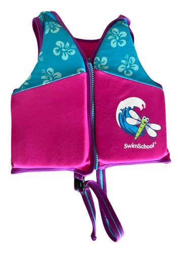 Girls Swim School Swim Trainer Pink Teal Vest LEVEL 2 AGES 4-6 years ...