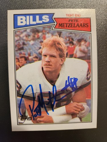 Pete Metzelaars Buffalo Bills 1987 Topps #366 Autographed Card | eBay