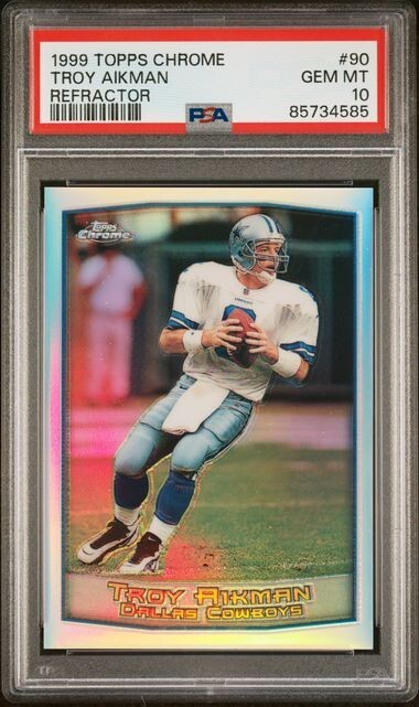 Troy Aikman 1999 Topps Chrome #90 Refractor Price Guide - Sports Card ...
