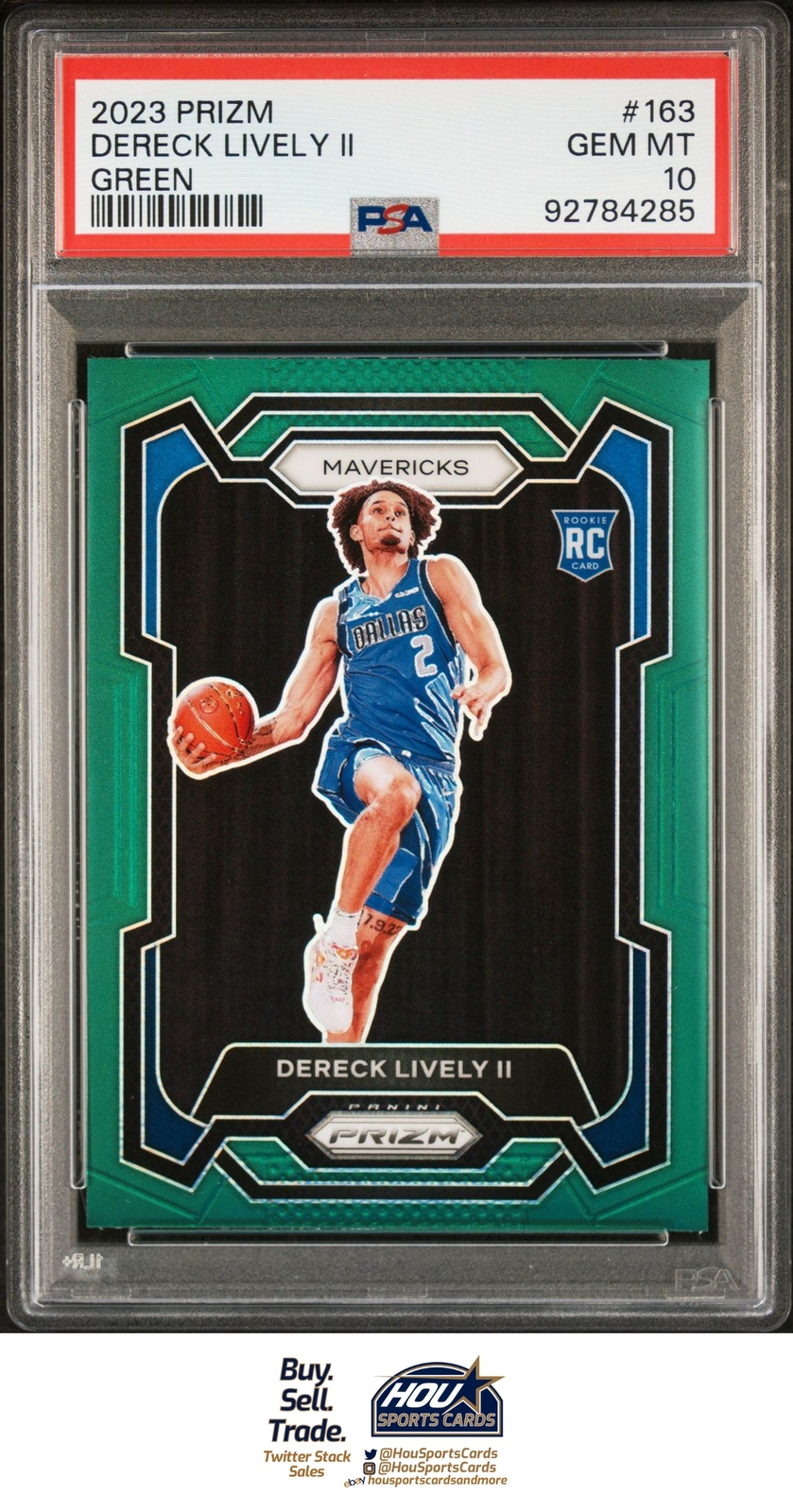 Dereck Lively II 2023 Prizm #163 Green Price Guide - Sports Card Investor