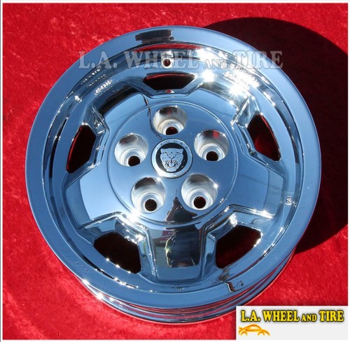 SET OF 4 CHROME 15" JAGUAR XJ6 XJS XJ12 STARFISH OEM FACTORY WHEELS ...
