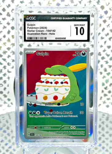 CGC 10 Gulpin 154/142 Stellar Crown Secret Illustration Rare Pokemon ...