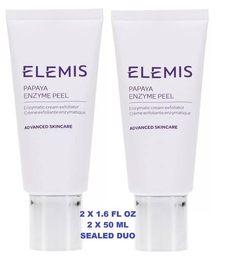 2 PC ELEMIS PAPAYA ENZYME PEEL Cream Exfoliator 2@1.6 oz Sealed Tubes ...