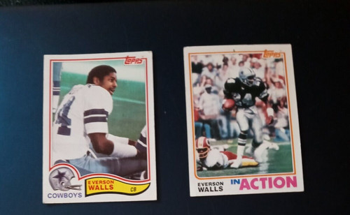 (2) 1982 Everson Walls Rookie Football Cards (#327 &328) (see scan) | eBay