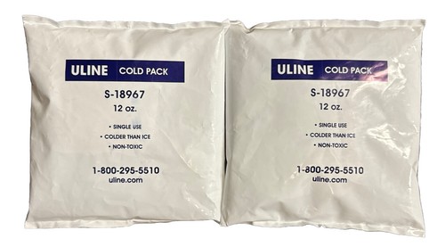 ULINE Cold Packs S-18967 12 oz 6x6x1" pack of 2 | eBay