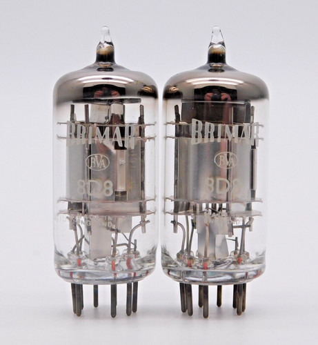 Rare Matched Pair Brimar 8D8 (Low Microphony EF86) Valves Tubes NOS (V2 ...