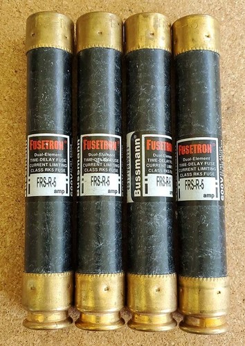 Bussmann Fusetron FRS-R-5 Fuse Dual Element Time Delay 5 Amp LOT OF 4 ...