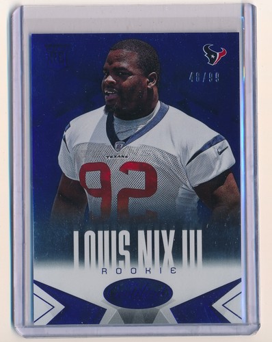 LOUIS NIX III 2014 PANINI CERTIFIED BLUE #146 RC #/99 *HOUSTON TEXANS ...
