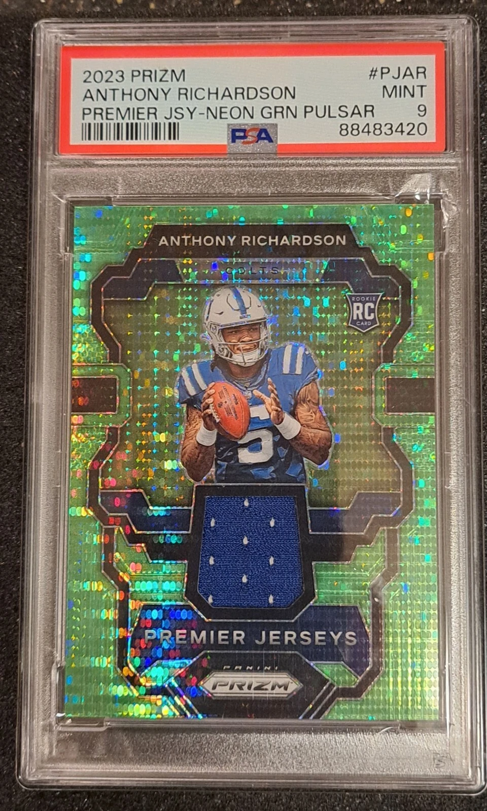 Anthony Richardson 2023 Prizm #PJ-AR Premier Jerseys - Neon Green ...