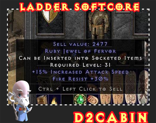 Diablo 2 SC💥Ladder💥Ruby Jew Of Fervor💥15 IAS, 30 Fire Res💥PC/SWITCH/PS | eBay Australia