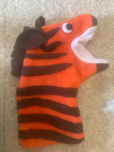 Replica of Rare Vintage Orange and Brown Zebra Puppet as seen in Baby ...
