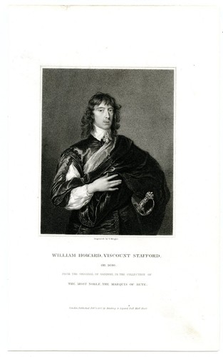 WILLIAM HOWARD VISCOUNT STAFFORD, English Civil War/Executed, Engraving ...