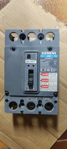 Siemens 3-Pole 200 Amp 240V Circuit Breaker (QR23B200) 804766136665| eBay
