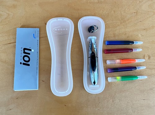 Cross Ion Gel Ink Pen Chrome In Case Ink Cartridges are Dry for sale ...